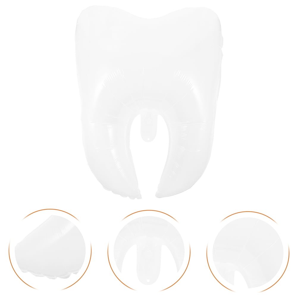 HOMEMAXS 2pcs White Tooth Balloons for Dentist Graduation Party ...
