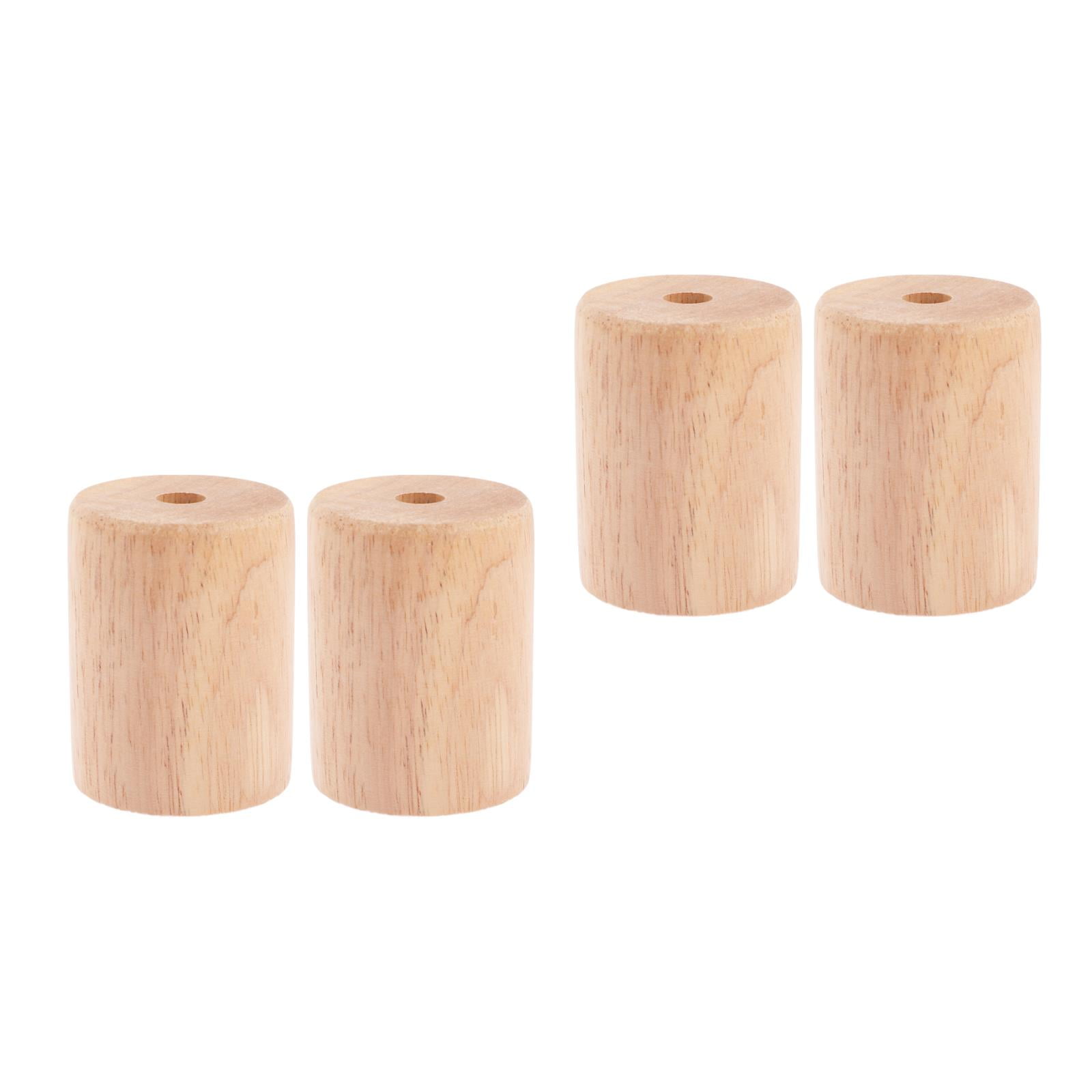HOMEMAXS 2pcs Wooden Base for Table Lamp: E27 Lamp Socket Replacement ...