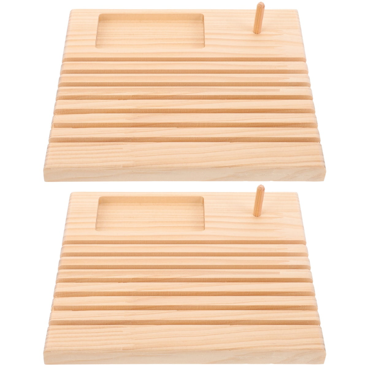 HOMEMAXS 2pcs Wooden Spool Holder Household Spool Ruler Storage Rack ...