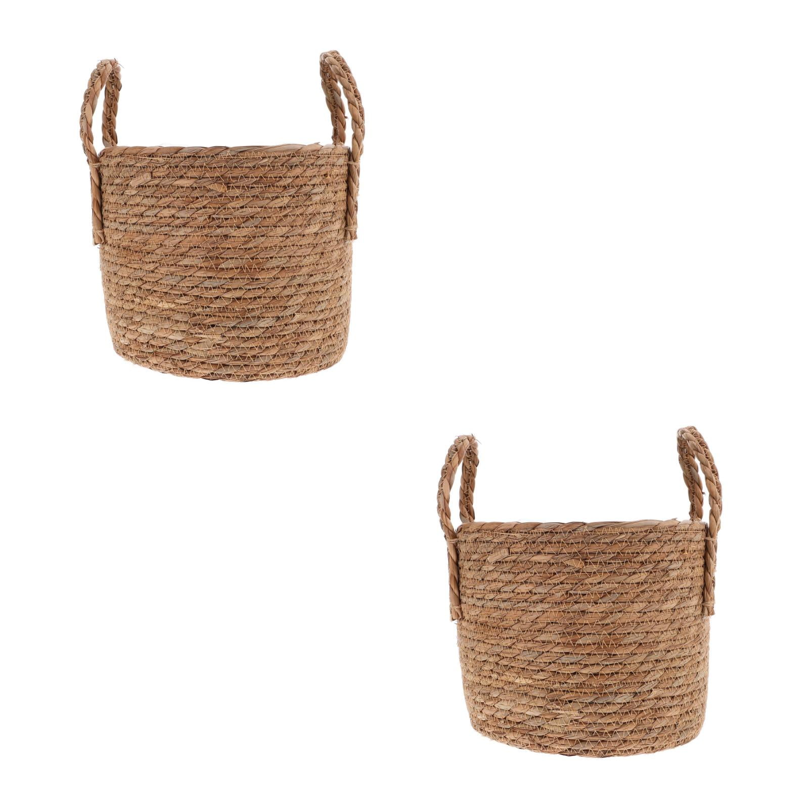 HOMEMAXS 2pcs Woven Flower Basket Weaving Basket Flower Pots Cover ...