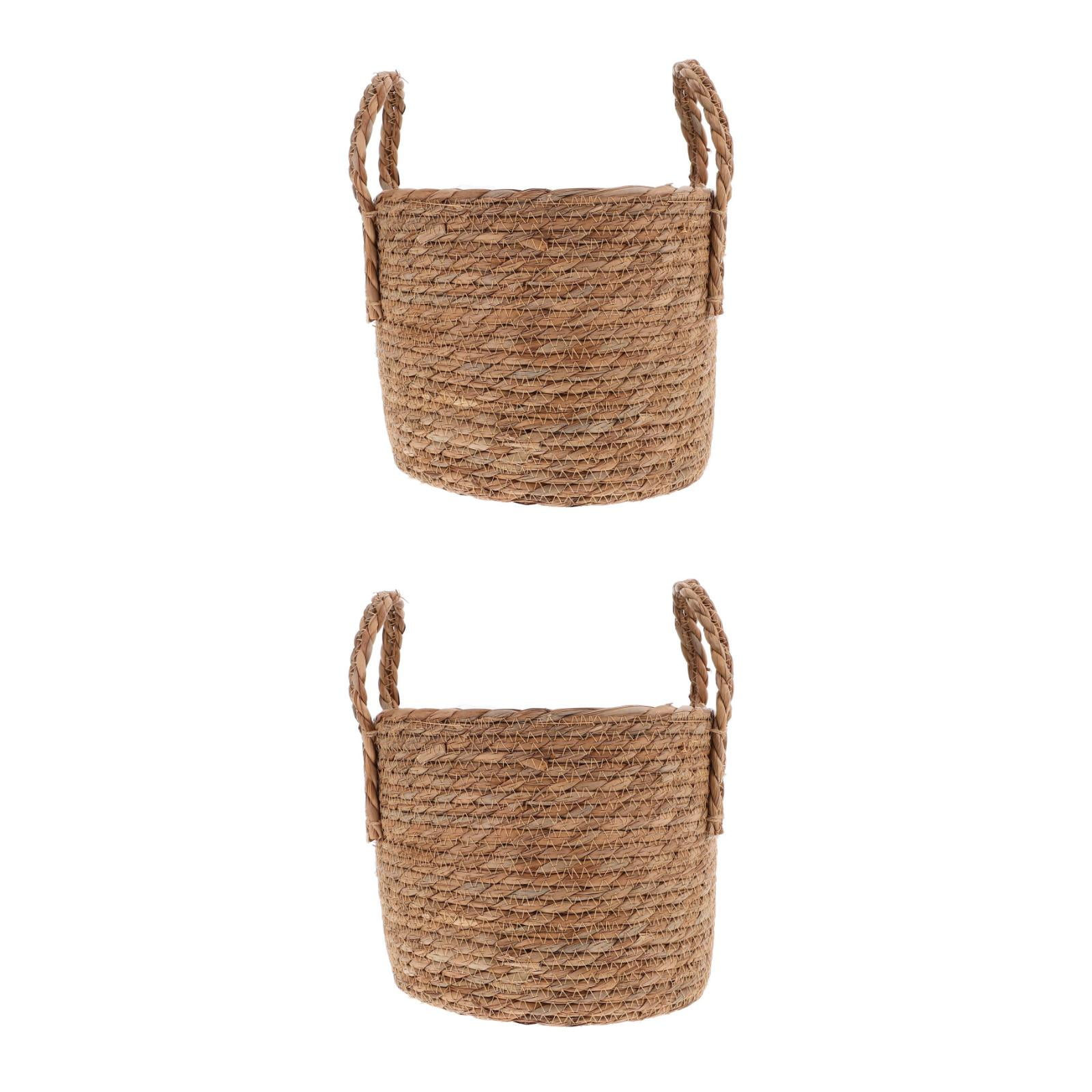 HOMEMAXS 2pcs Woven Flower Basket Weaving Basket Flower Pots Cover ...