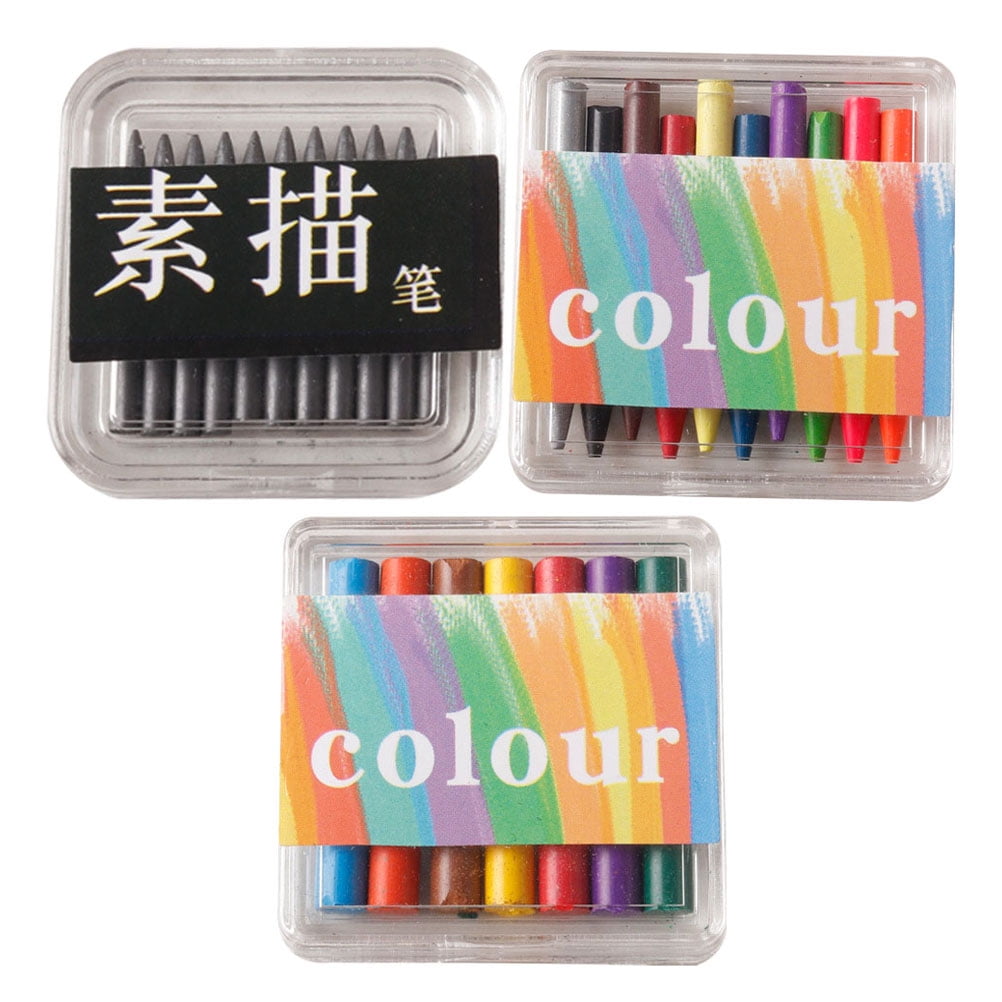 HOMEMAXS 3 Boxes of Mini House Decorative Crayons Miniature Crayons ...