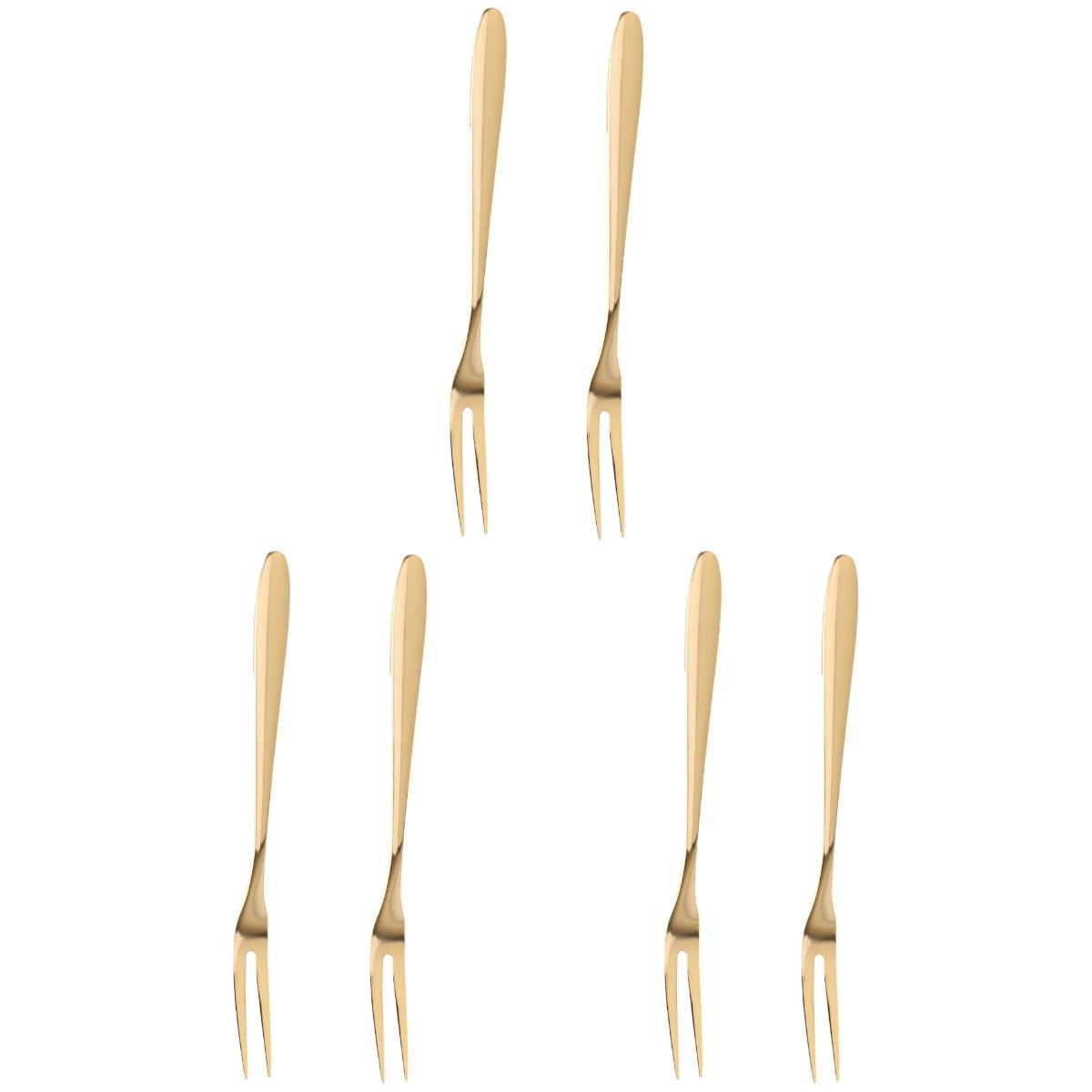 HOMEMAXS 3 Count Carve Fruit Titanium Fork Smooth Surface Party Forks ...