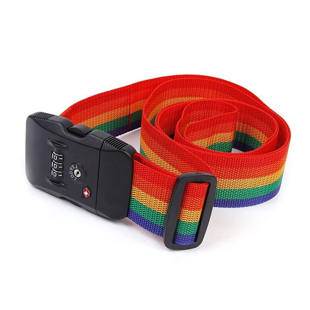HOMEMAXS 3 -Dial Rainbow Colored Luggage Strap Max Length of Meters ...