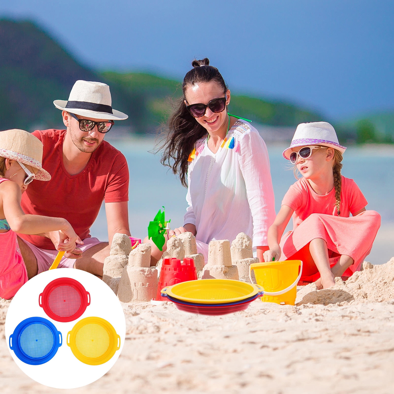 HOMEMAXS 3 PCS Party Beach Toy Mesh Screen Set Child Baby 24.50X22.00X3 ...