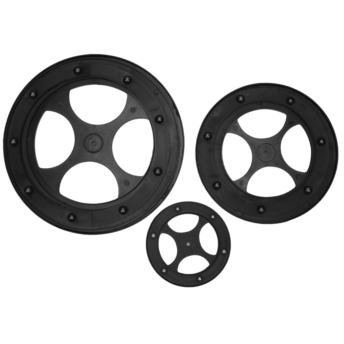 HOMEMAXS 3 PCS/Set Disc Adapter Turntable Centering Device Black ...