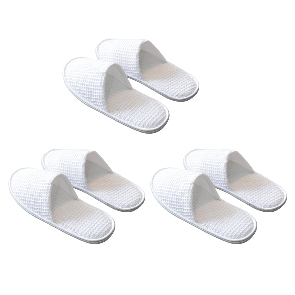 HOMEMAXS 3 Pair of Disposable Terry Cloth Slippers Comfortable Indoor ...