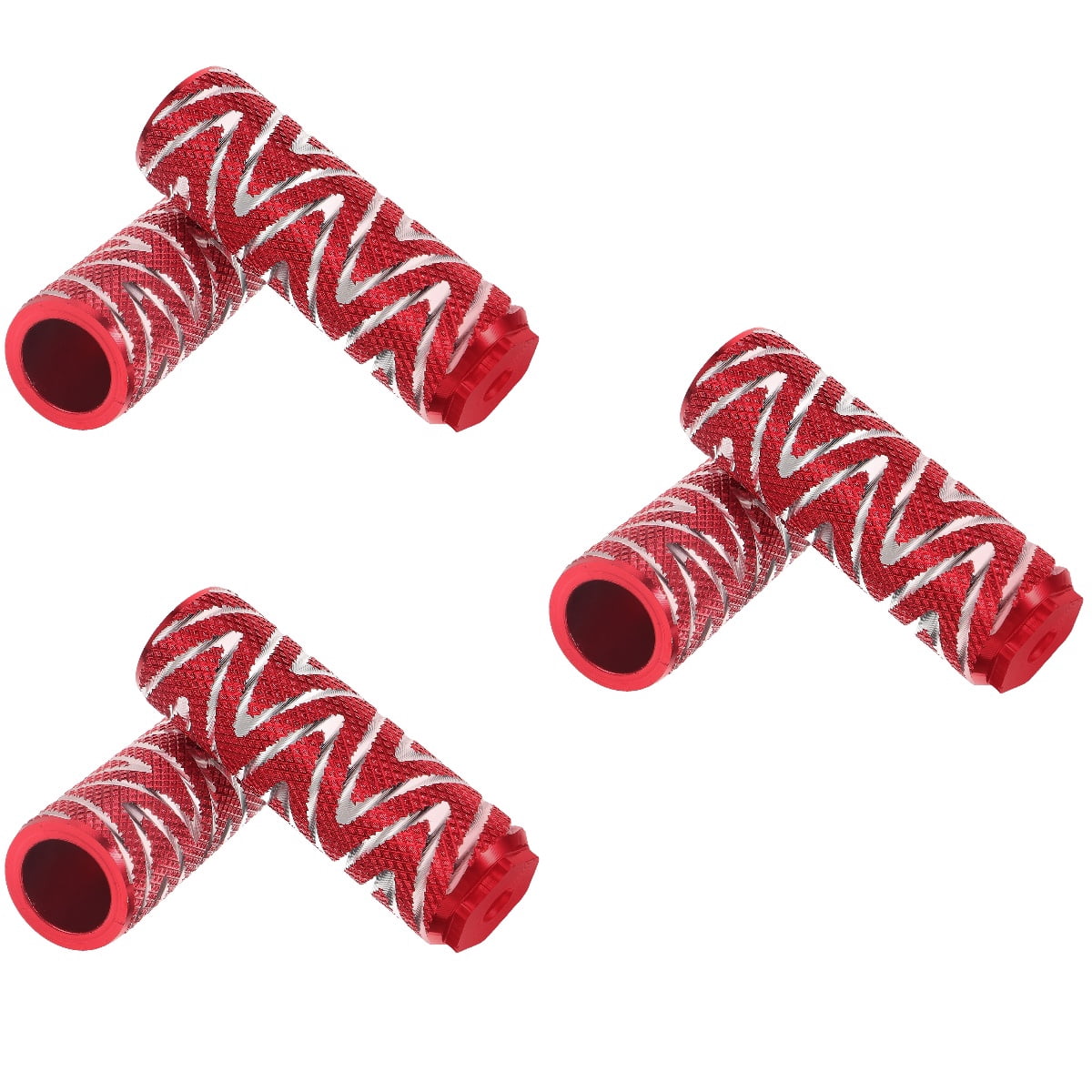 3 Pairs Bike Stem Mountain Bike Pedals Good Bike Pegs 7.5x2.5cm Red ...