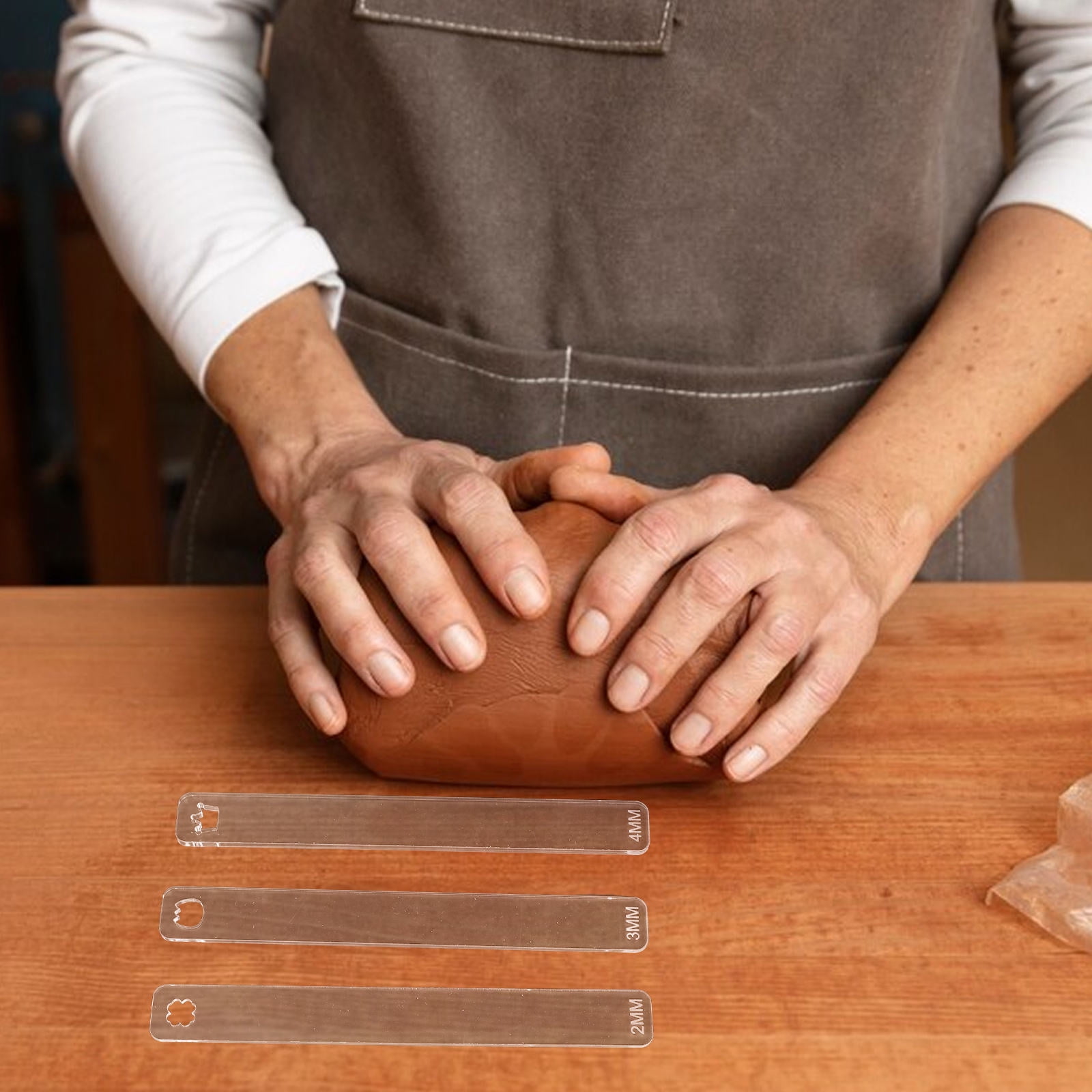 3 Pairs Polymer Clay Depth Guides Roller Depth Guides Pottery Clay Art ...