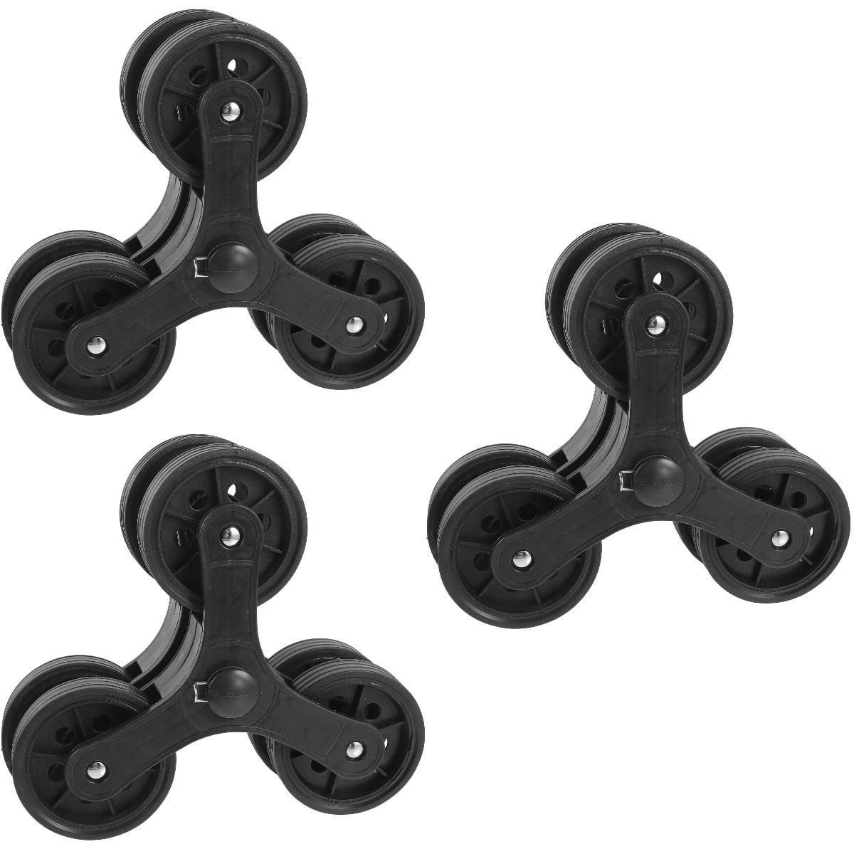 HOMEMAXS 3 Pairs Stair Climbing Cart Wheels Plastic Cart Wheels Luggage ...