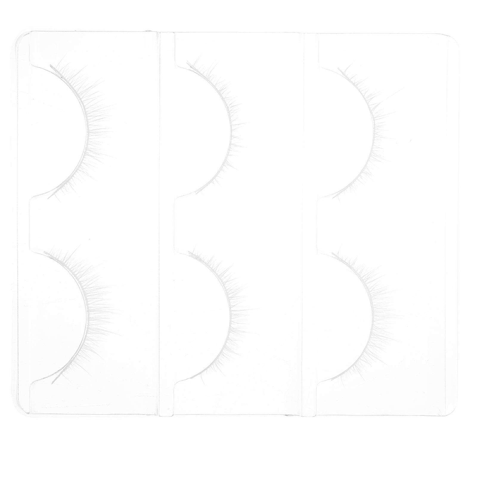 HOMEMAXS 3 Pairs White Eyelashes Individual Goth Mascara Fake Adhesive ...