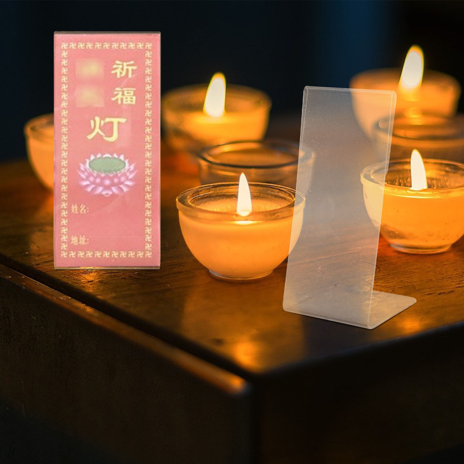 HOMEMAXS 3 Pcs Acrylic Sign Holder Clear Tabletop Sign Holder Slanted ...