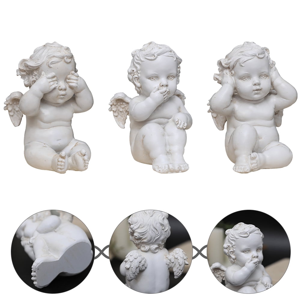 HOMEMAXS 3 Pcs Angel Statues Figurines Ornament Memorial Baby Miss ...