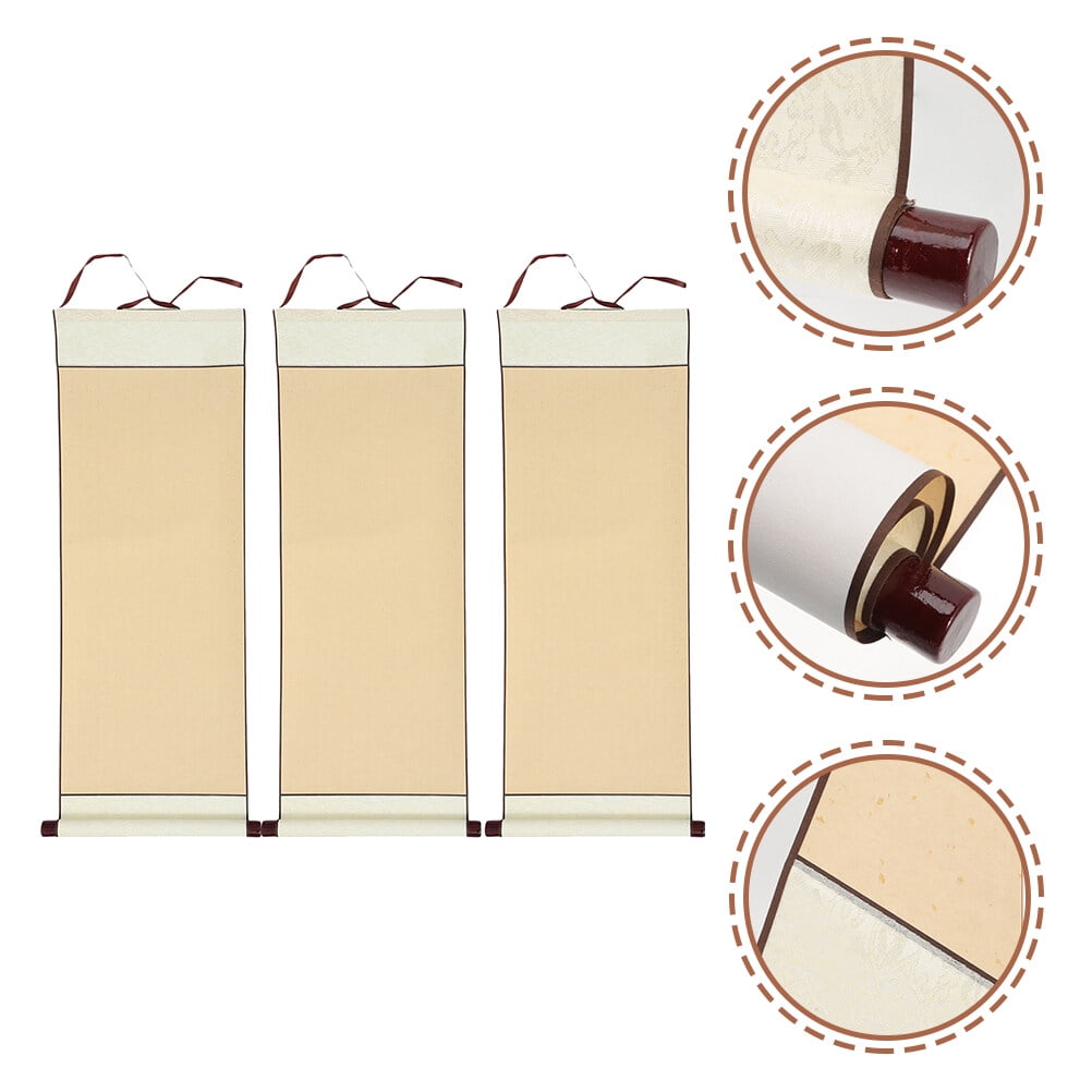 HOMEMAXS 3 Pcs Blank Scroll Paper for Scrolls Writing Drawing ...