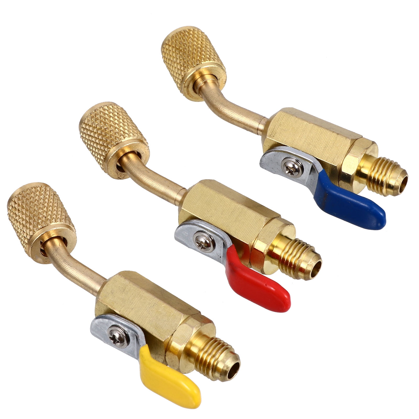 HOMEMAXS 3 Pcs Compact Ball Valves Refrigeration Coupling Kit Recharge ...