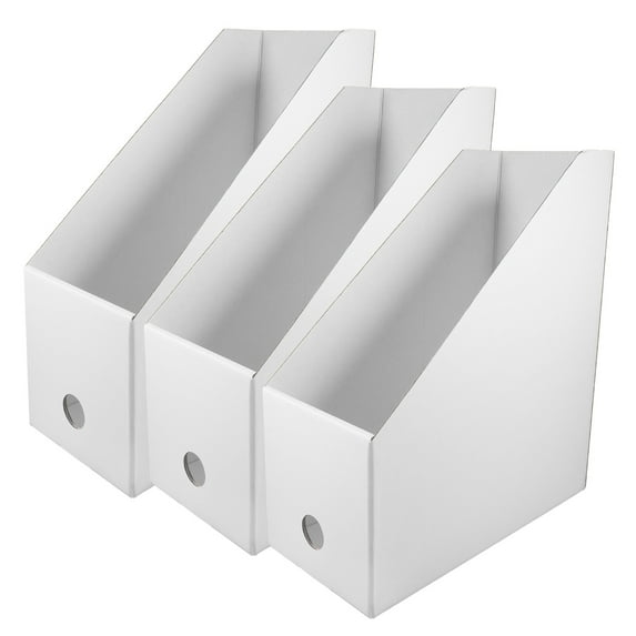 HOMEMAXS 3 Pcs File Storage Box Folder Holder Book Stand Binder Folders ...