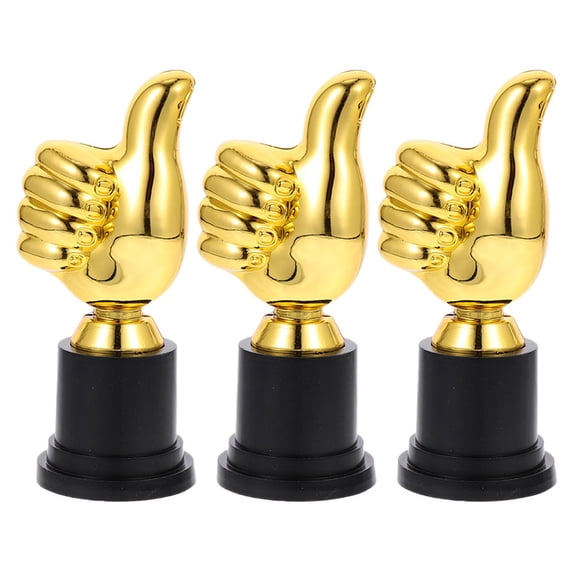 HOMEMAXS 3 Pcs Gold Thumb Award Trophy Medal Display Frame Children's ...