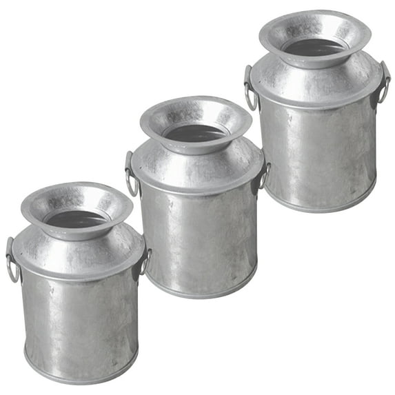 HOMEMAXS 3 Pcs Miniature Galvanized Milk Can Farmhouse Doll Decor ...