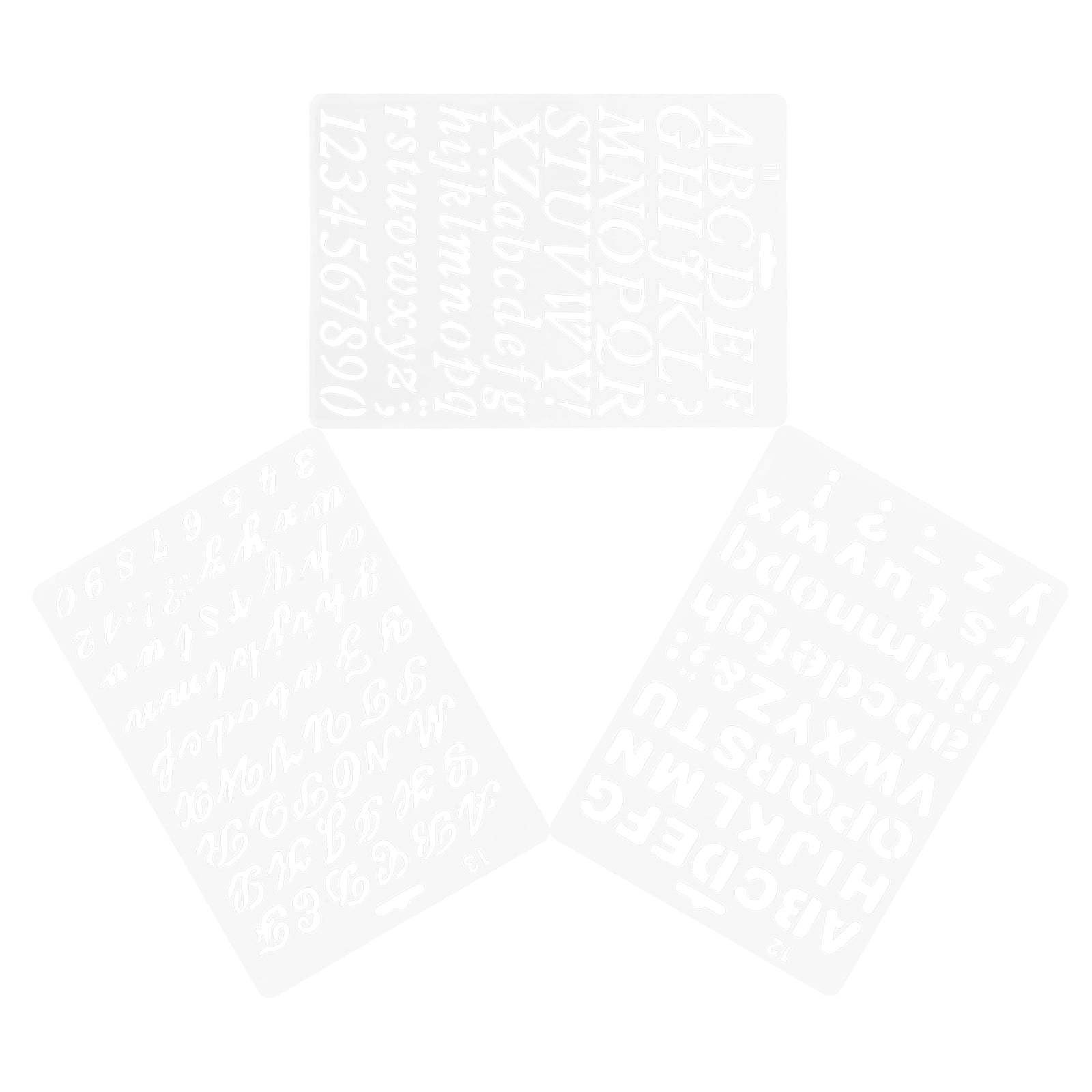 HOMEMAXS 3 Pcs Multi-function Letter Stencils Drawing Alphabet Large ...