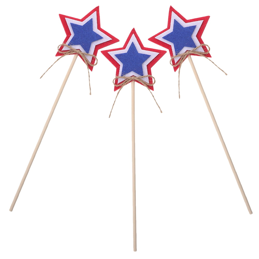 HOMEMAXS 3 Pcs Party Celebration Fairy Wand Cupcake Toppers Decoration ...