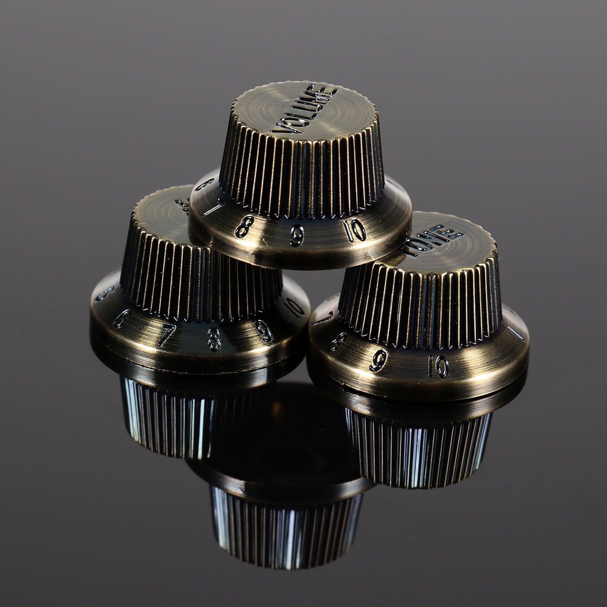 HOMEMAXS 3 Pcs Plastic D65 Bronze Color Volume Tone Control Knob with ...