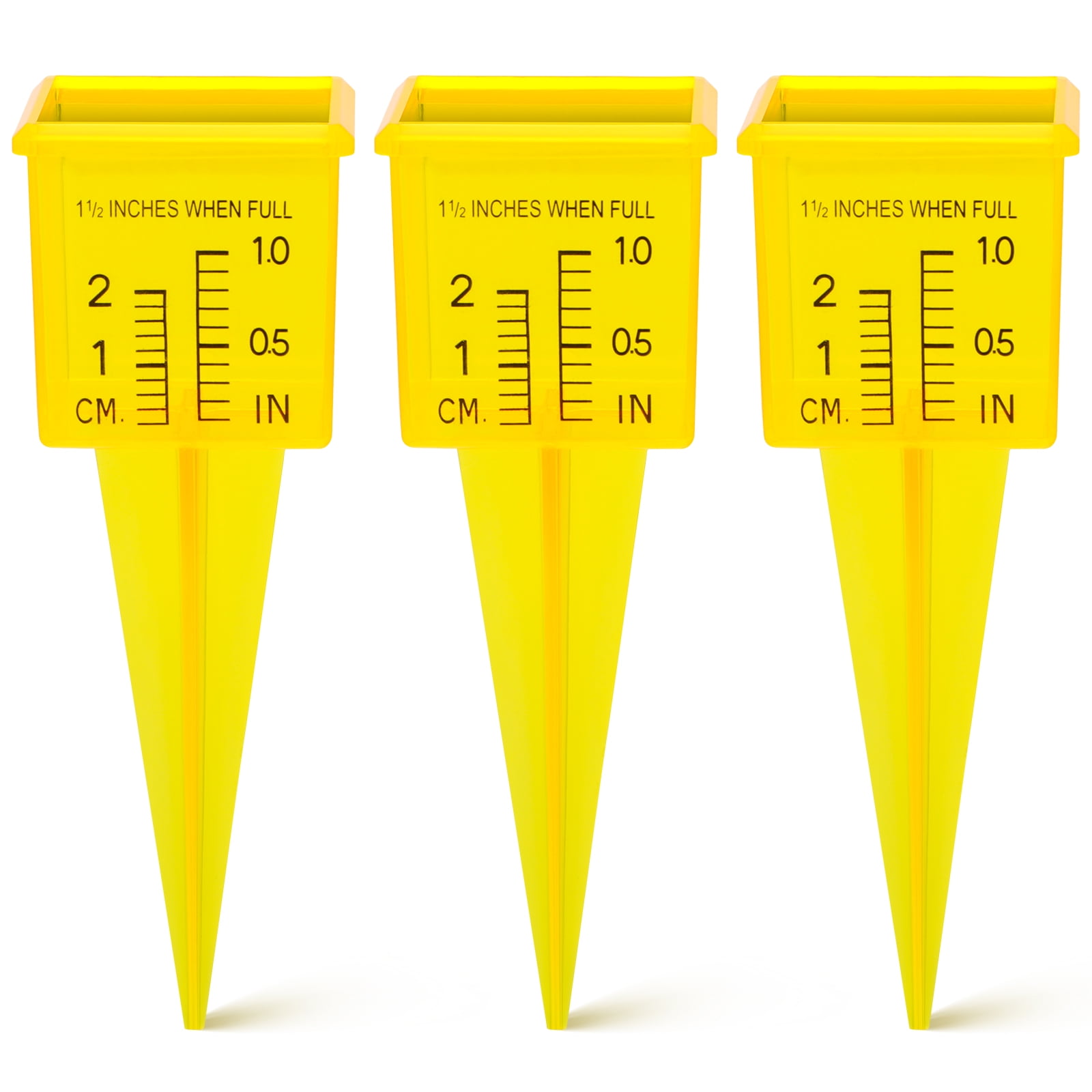 HOMEMAXS 3 Pcs Rainfall Meter System Irrigation Measuring Cups ...