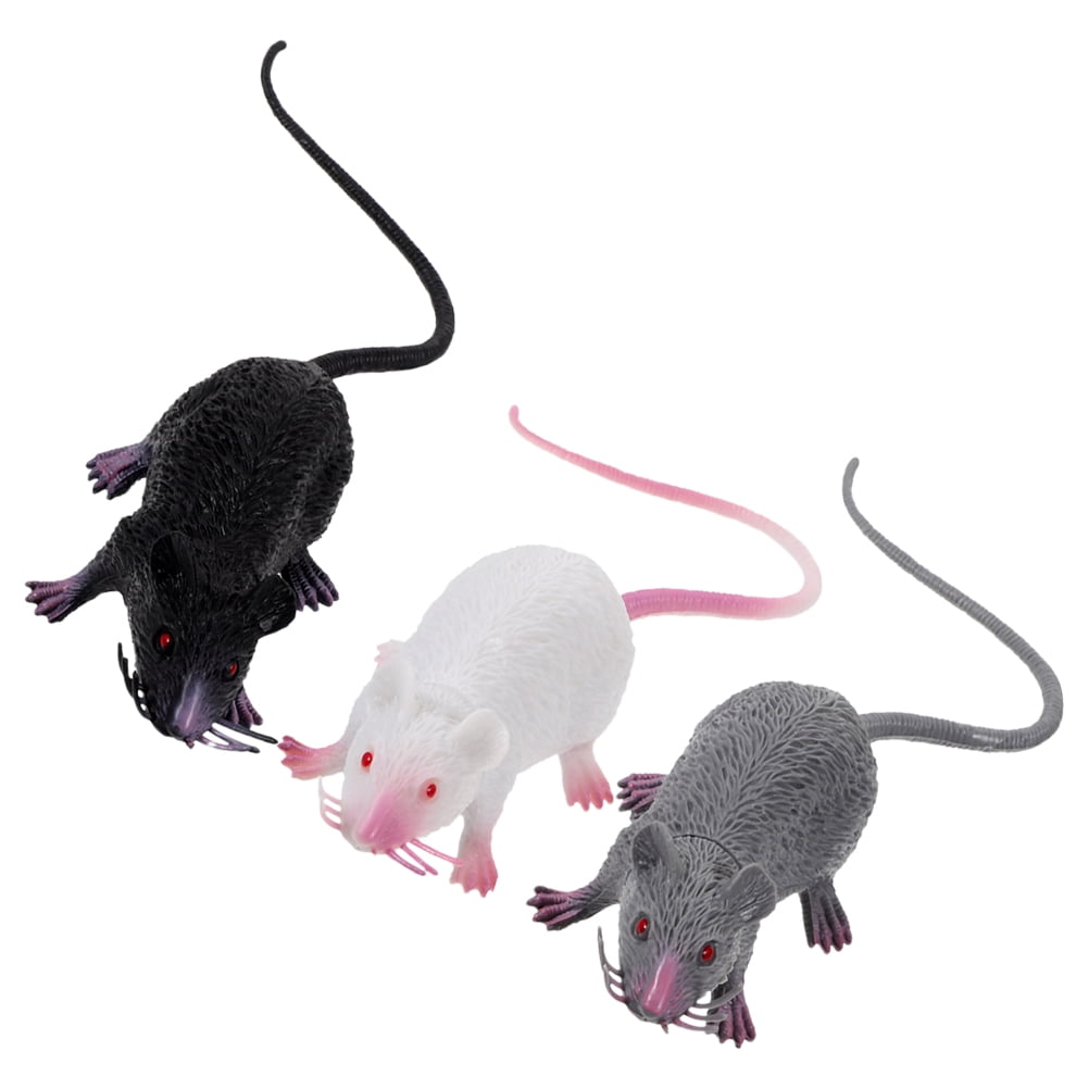HOMEMAXS 3 Pcs Realistic Mouse Prank Toy Lifelike Mouse for Decorations ...