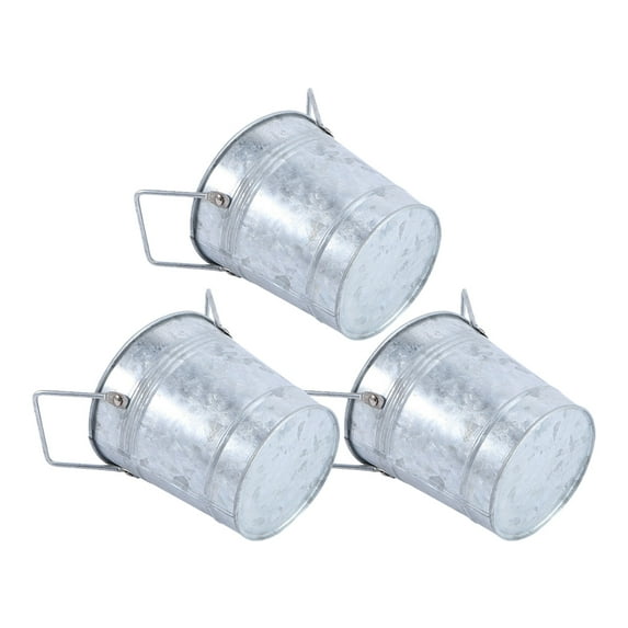 HOMEMAXS 3 Pcs Retro Flower Bucket Iron Buckets Artificial Hanging ...