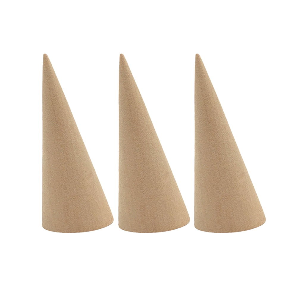 3 Pcs Ring Display Cone Showcase Jewelry Displays Shelf Khaki - Walmart.com