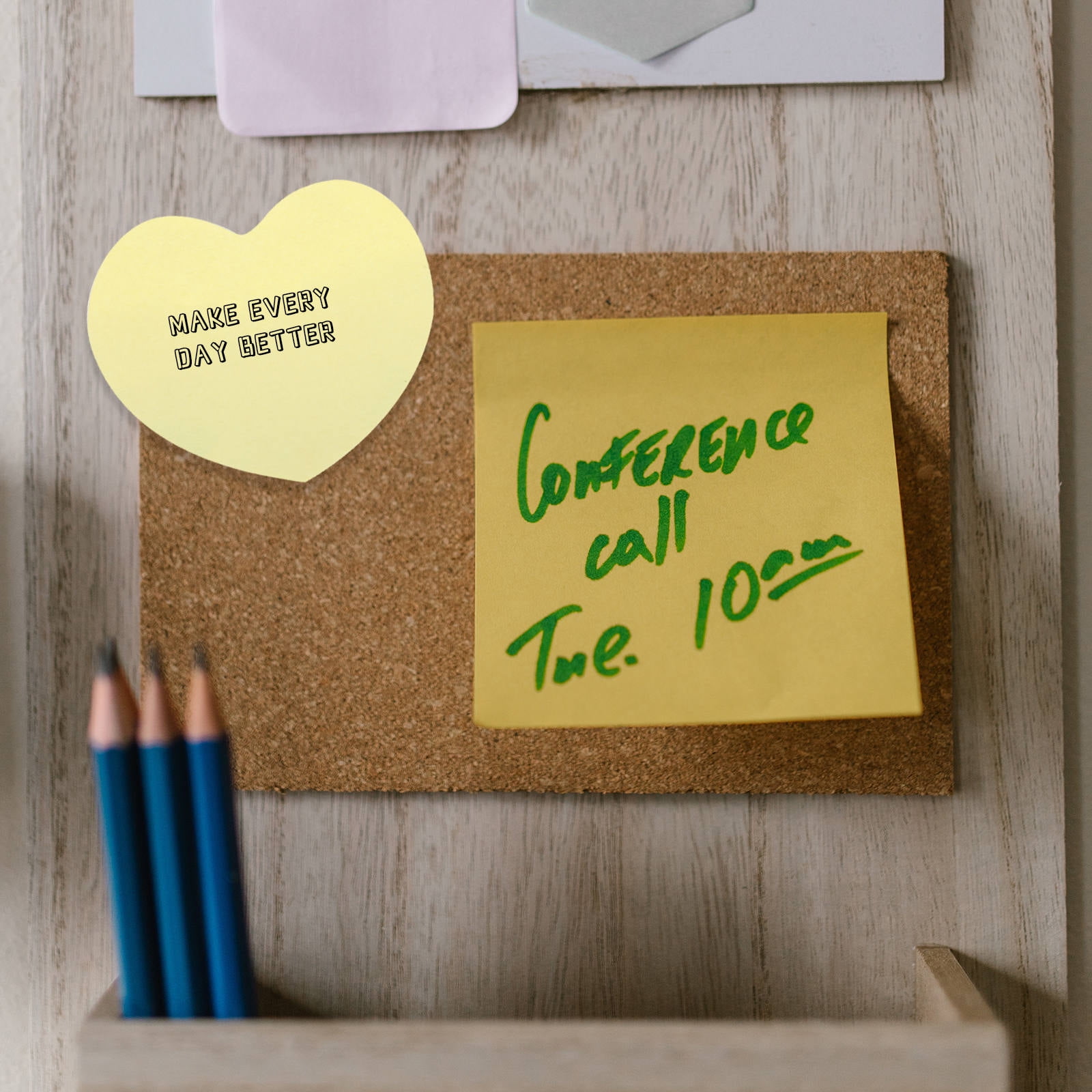 HOMEMAXS 3 Pcs Small Notepads Heart-shaped Self-adhesive Paper Notes ...