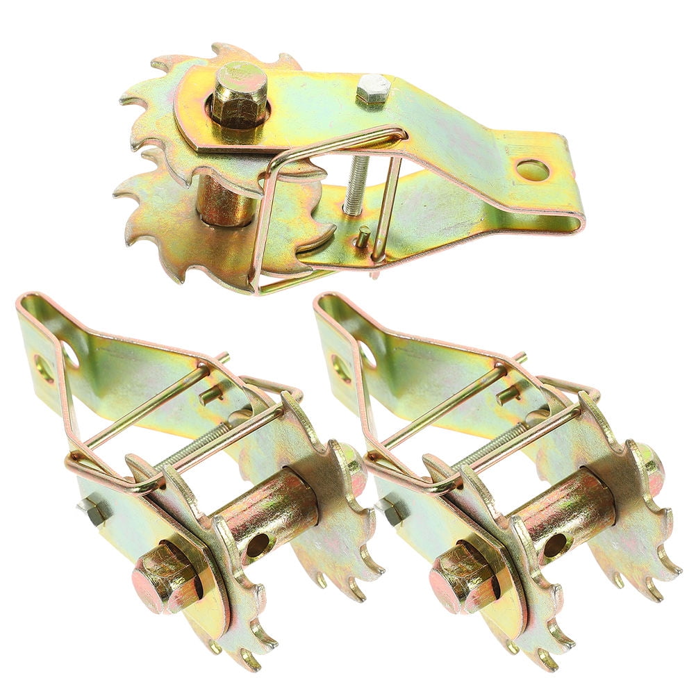 HOMEMAXS 3 Pcs Steel Cable Tighteners Wire Ratchet Rope Fence Golden ...