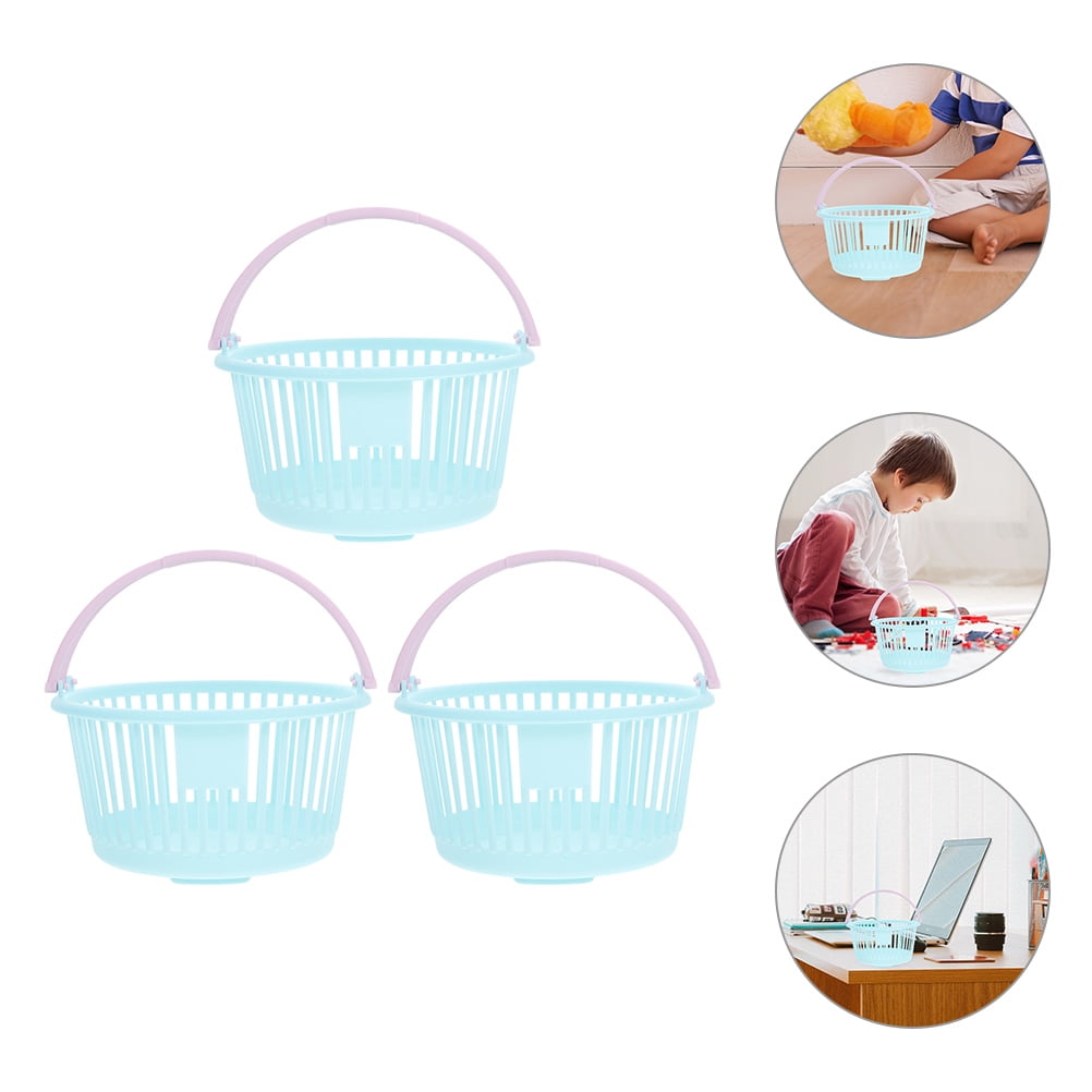 HOMEMAXS 3 Pcs Toy Baskets for Kids Countertop Plastic Handheld Storage ...