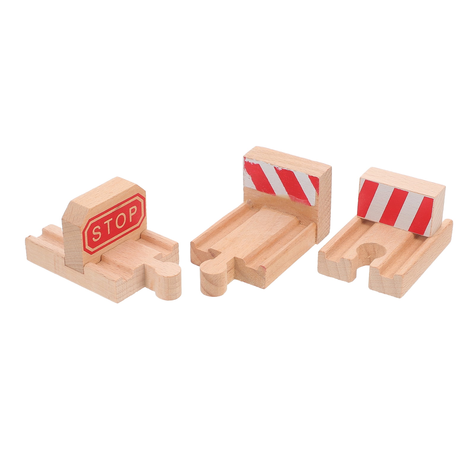 GARVALON Rail Track Toy Wood 3Pcs 2.1X1.6X1.3in - Walmart.com