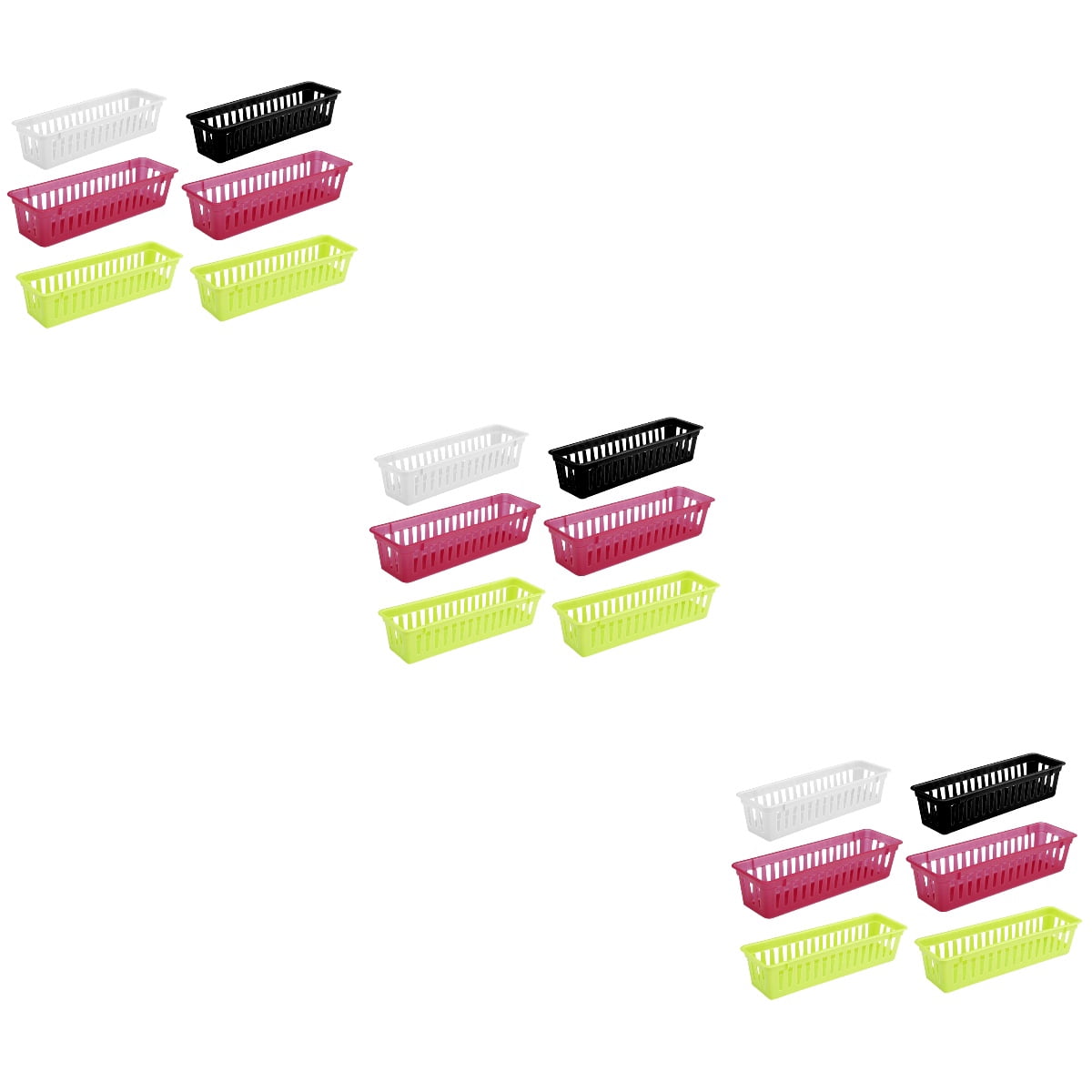 HOMEMAXS 3 Pieces Basket Trays for Organizing Rectangular Baskets Small ...