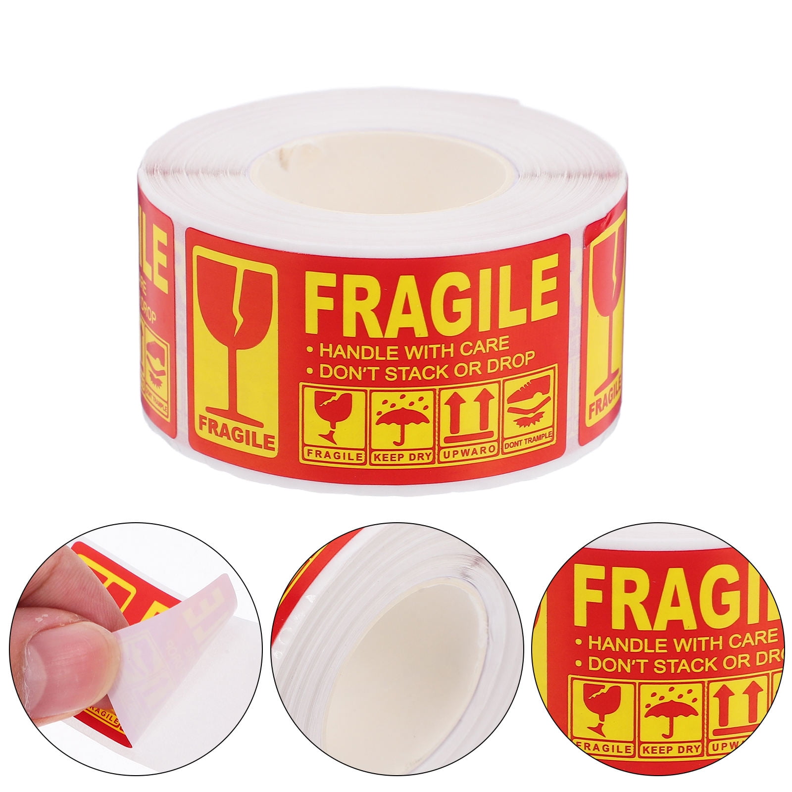 HOMEMAXS 3 Rolls Fragile Stickers Warning Labels Fragile Warning ...