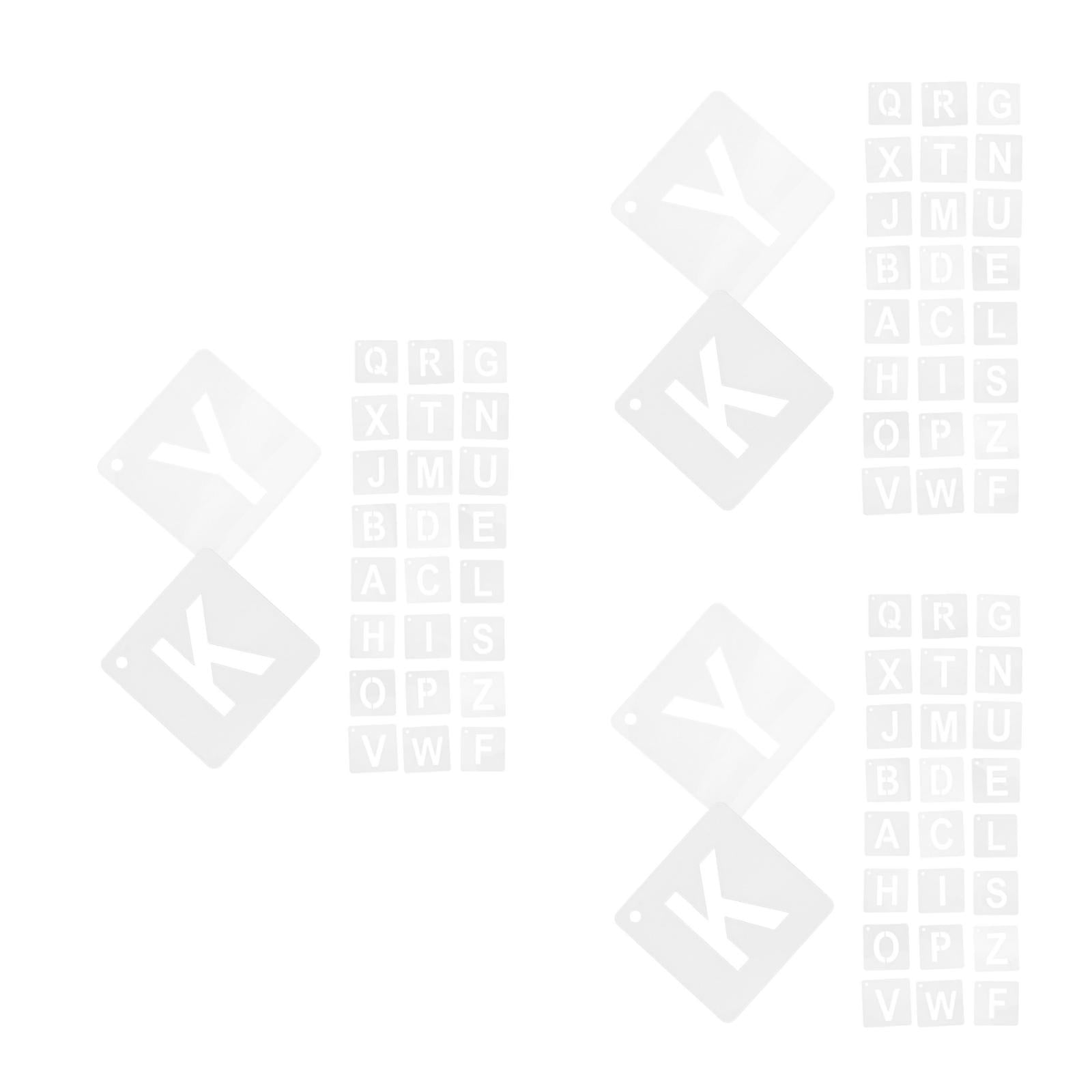 3 Sets Alphabet Stencils Reusable Plastic Letter Templates For Kids ...