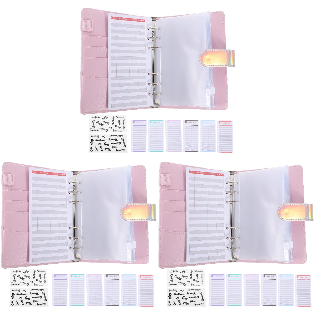 HOMEMAXS 3 Sets Budget Notebook Loose-Leaf Sheets Expense Tracking ...