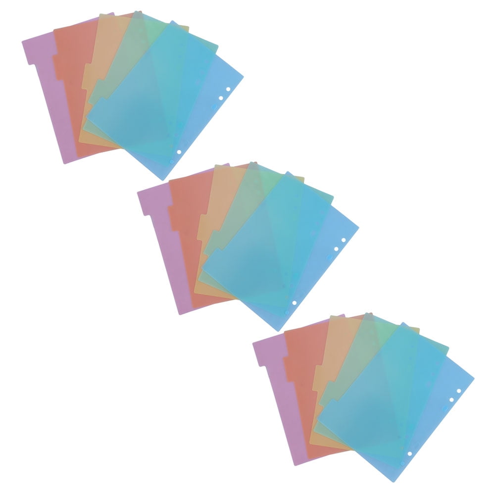 Minkissy Binder Dividers Plastic Assorted Color For Notebook Indexing 3 ...