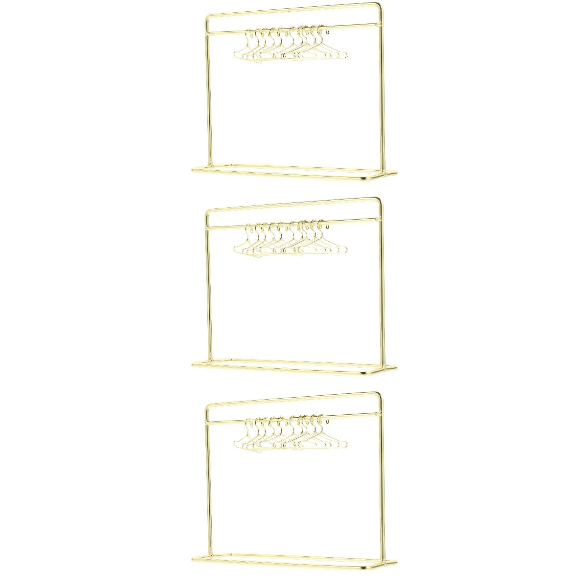 HOMEMAXS 3 Sets Doll Apparel Hanger Miniature Cloth Rack Doll Clothes ...