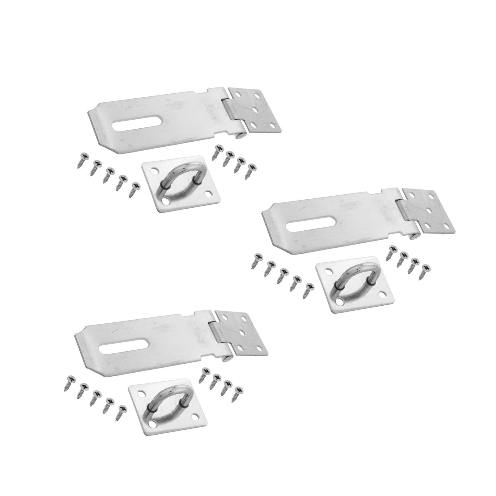 HOMEMAXS 3 Sets Door Lock Hasp Staple with Screw Heavy Duty Gate Hasp ...