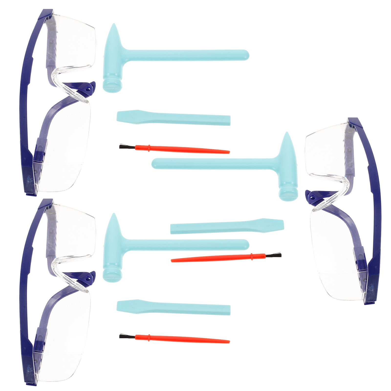 HOMEMAXS 3 Sets Kids Excavation Tool Kit Set With Protective Glasses ...