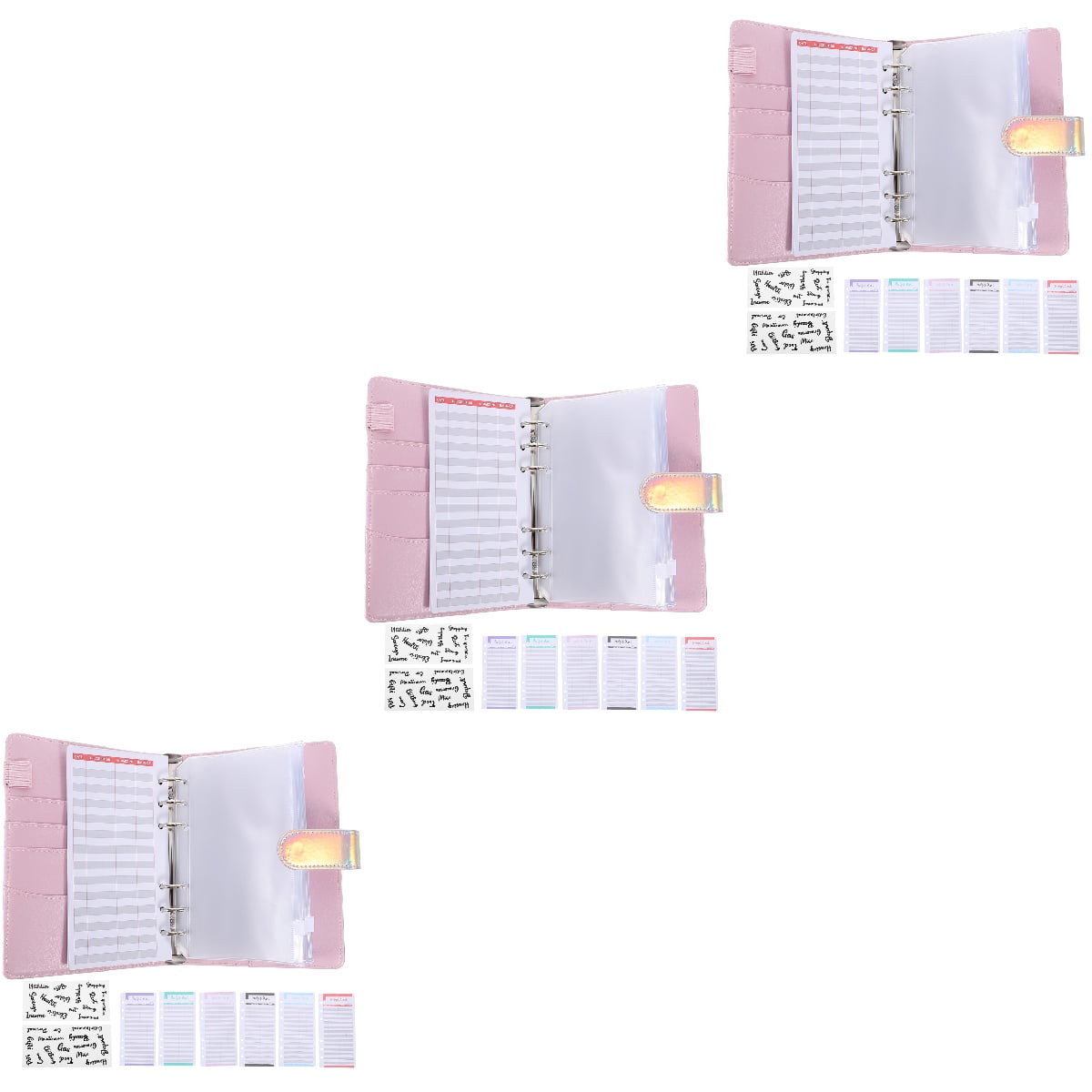 3 Sets Loose-Leaf Papers Cash Notepad Budget Sheets Portable Papers ...