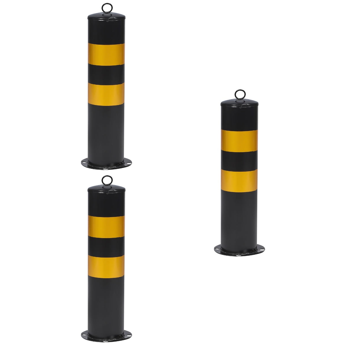 HOMEMAXS 3 Sets Parking Barrier Driveway Security Post Barrier Safety ...