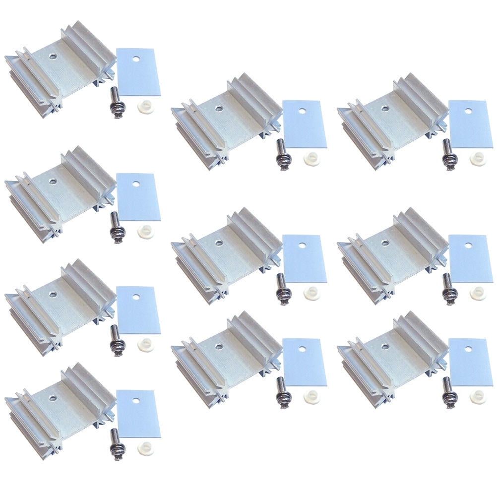 HOMEMAXS 3 Sets Triode Heat Sink Aluminum Electronic Radiator Parallel ...