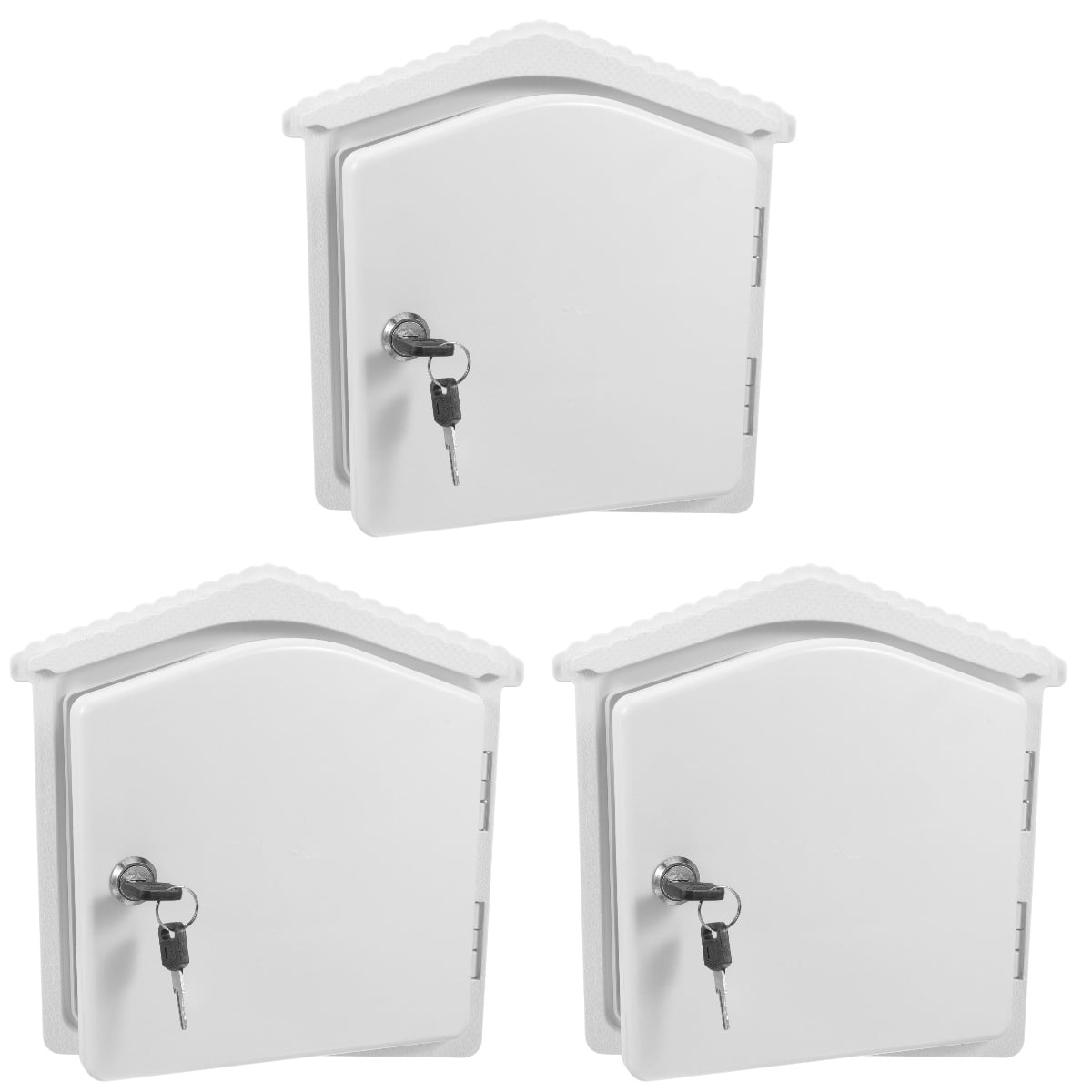 HOMEMAXS 3 Sets Wall Mount Milk Box with Lock Simple Style Milk Bottle ...