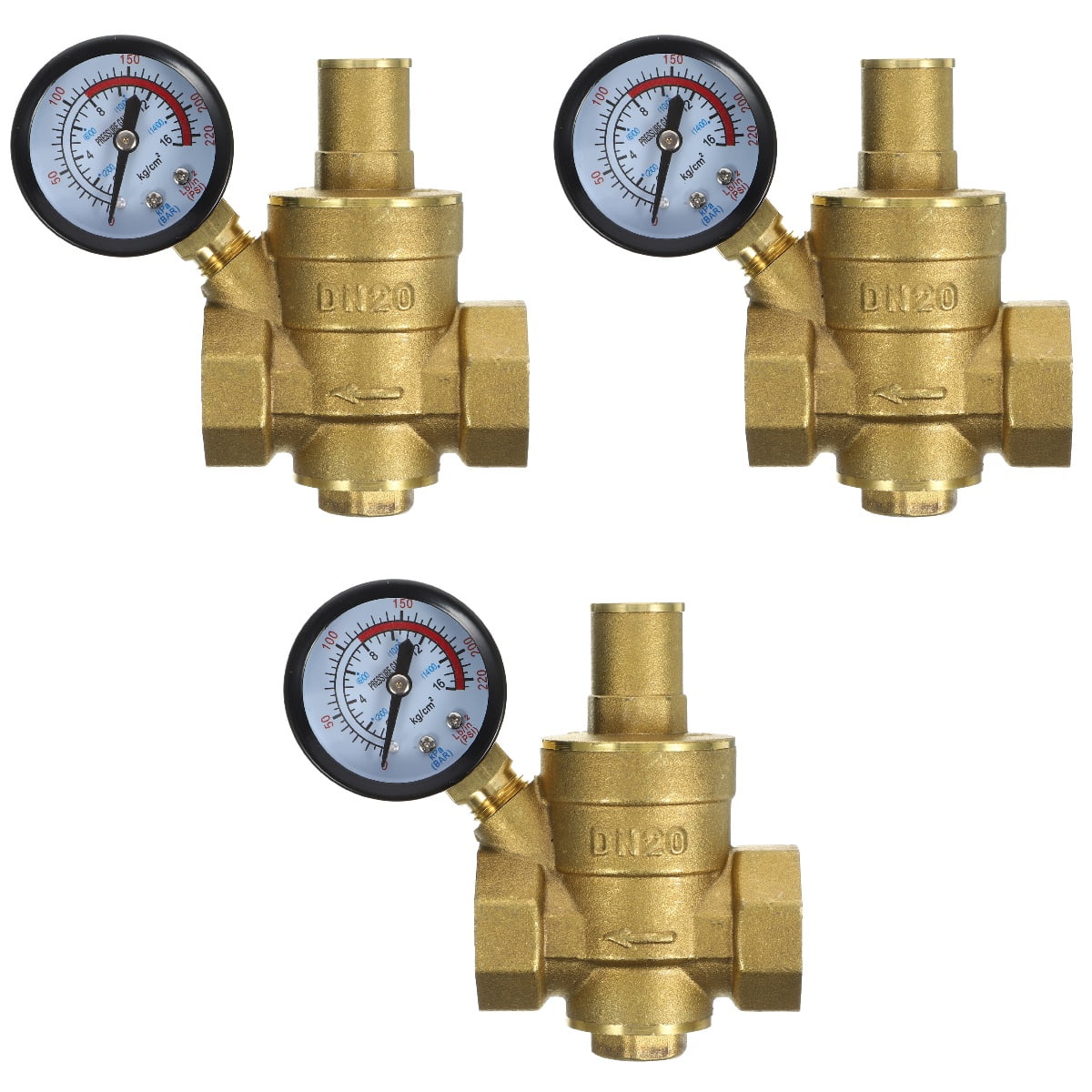 HOMEMAXS 3 Sets Water Pressure Regulator Pressure Reducing Valve 3/4in ...