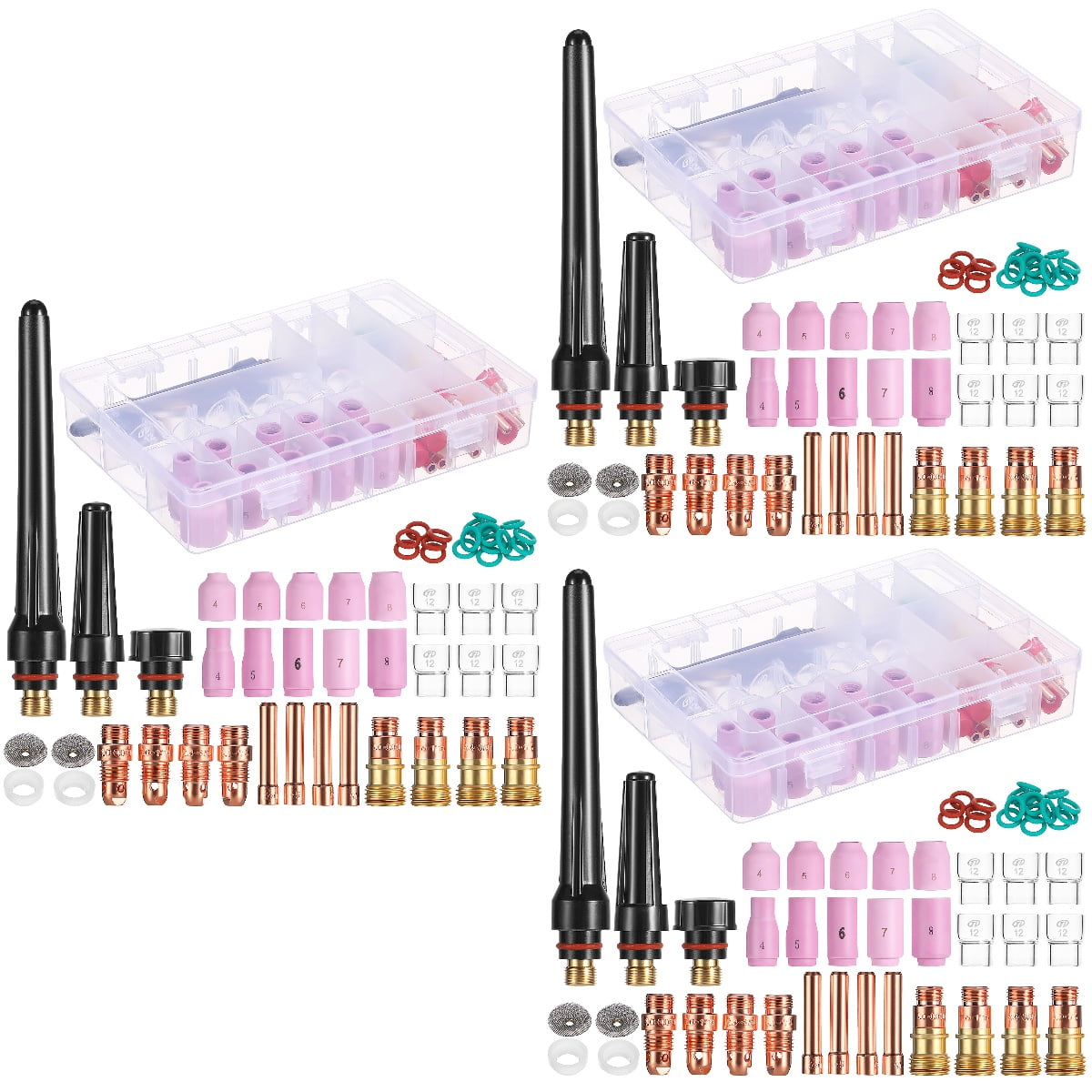HOMEMAXS 3 Sets Welding Torch Kit Gas Lens Welding Torch Body Parts Tip ...