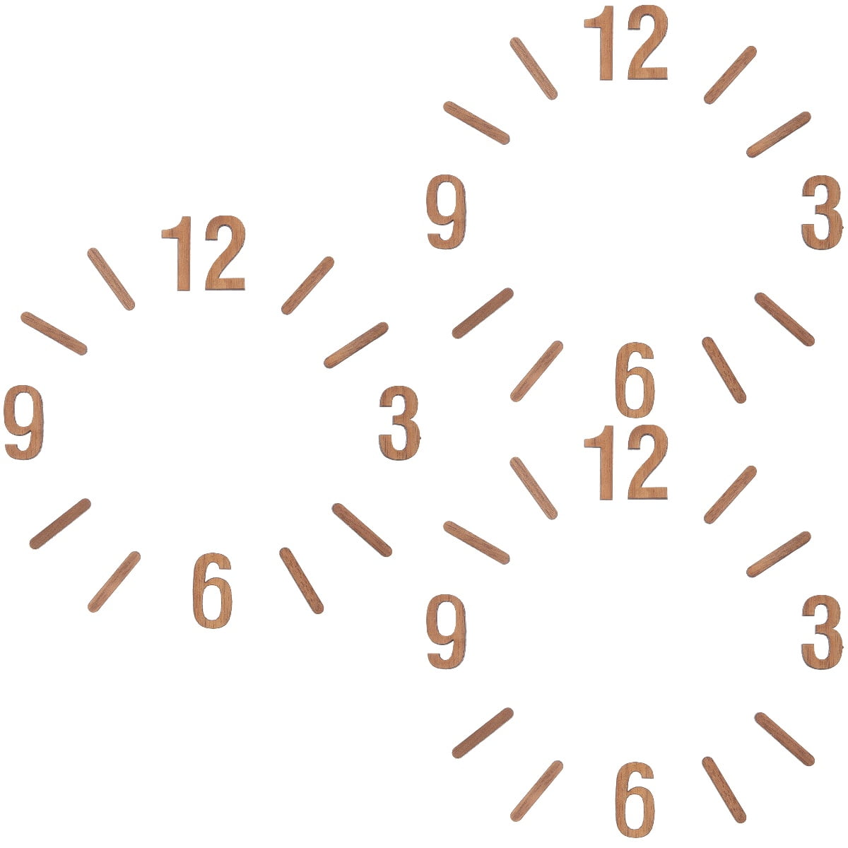 HOMEMAXS 3 Sets of Clock Wooden Numbers DIY Digital Clock Numbers ...