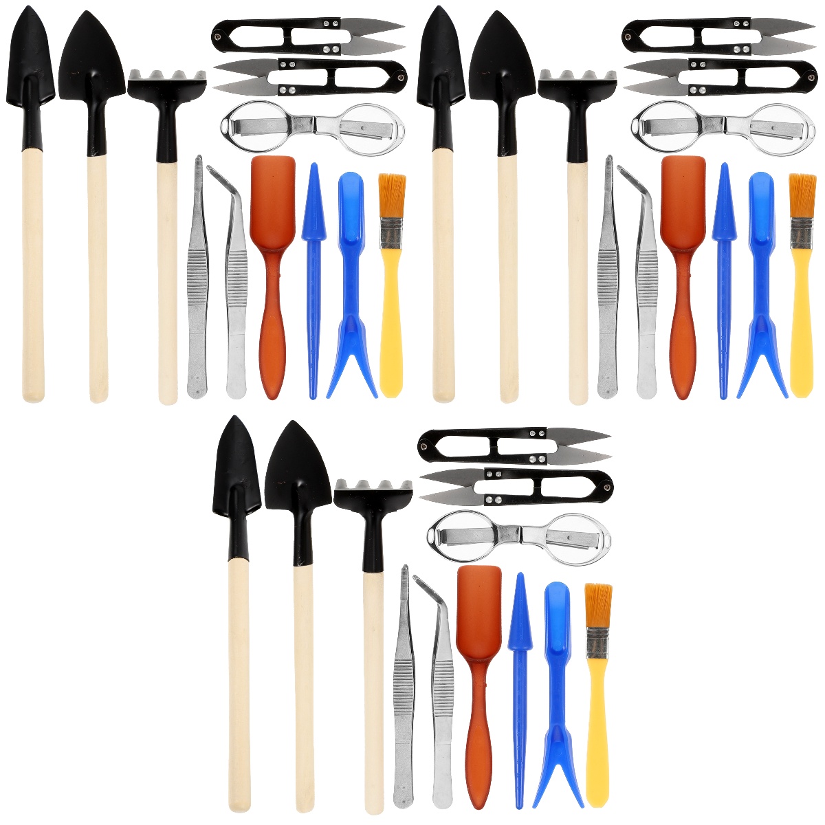 HOMEMAXS 3 Sets of Digging Shovels Set Gardening Shovels Rake Metal ...