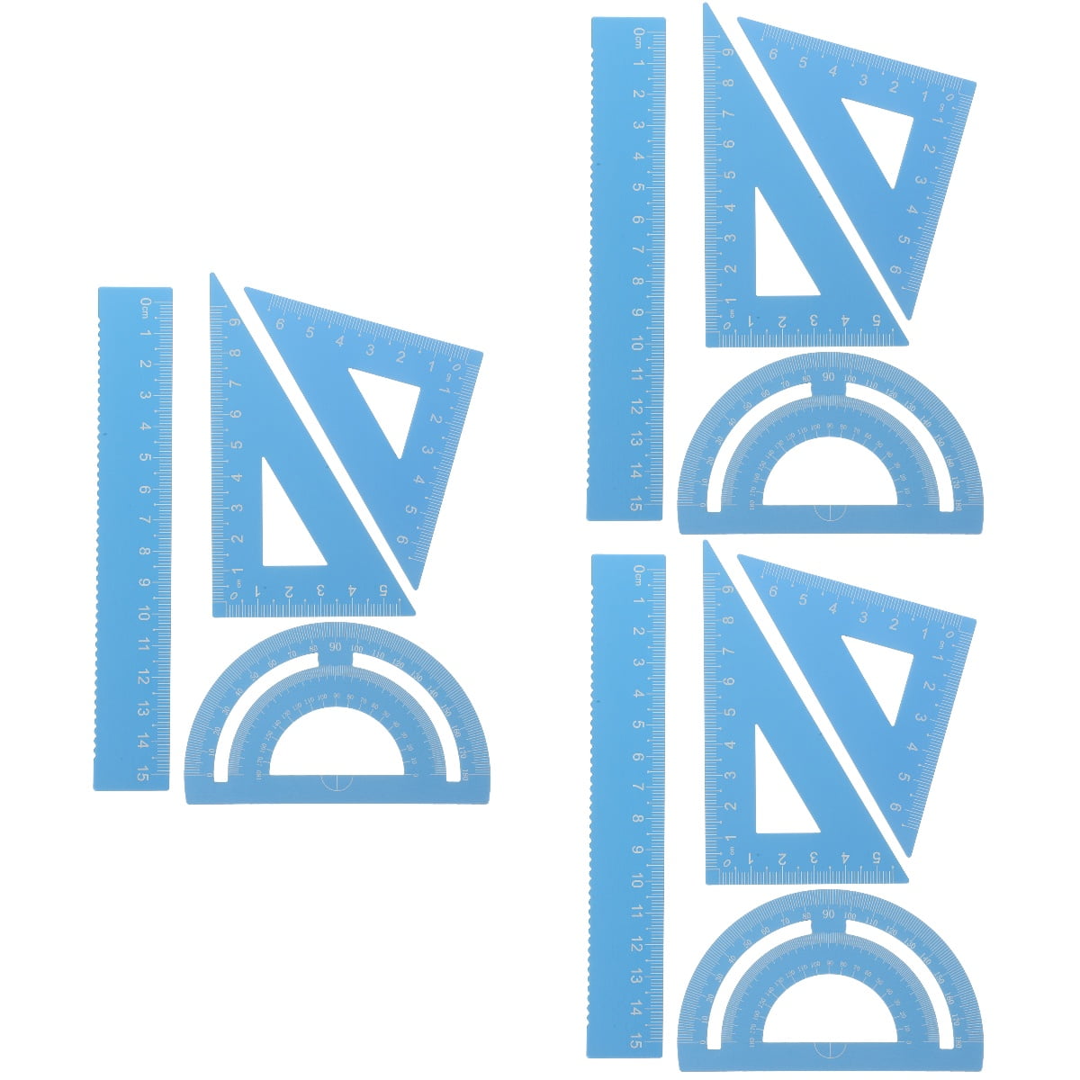 HOMEMAXS 3 Sets of Drawing Ruler Tool Metal Scale Drawing Accessories ...